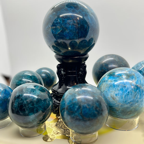 Blue Apatite Spirit Sphere – The Blessed Crystal Co.